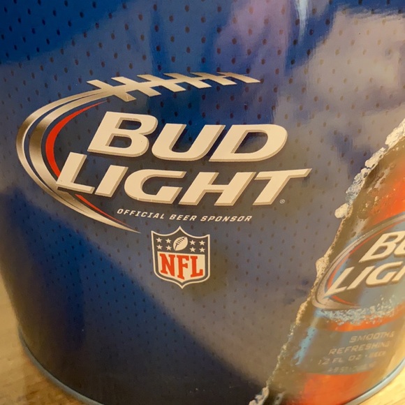 NFL | Other | Bud Light Nfl Sports Metal Ice Bucket Beer Drinks Bbq ...